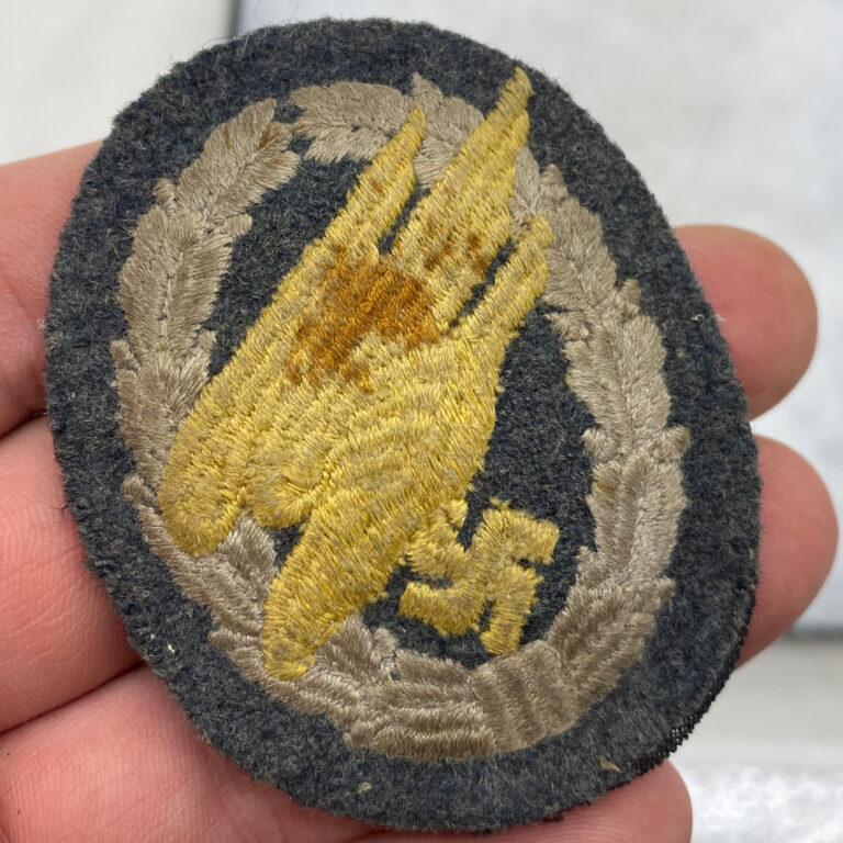 WW2 German Luftwaffe Paratrooper Badge Cloth – Fitzkee Militaria ...