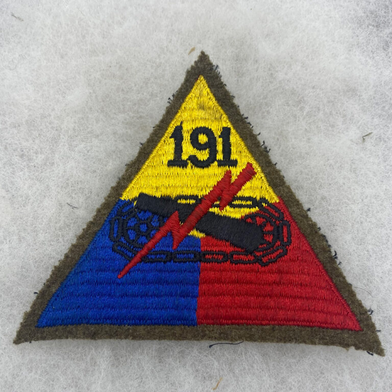 WW2 US 191st Armored Tank Battalion Patch Wool – Fitzkee Militaria ...