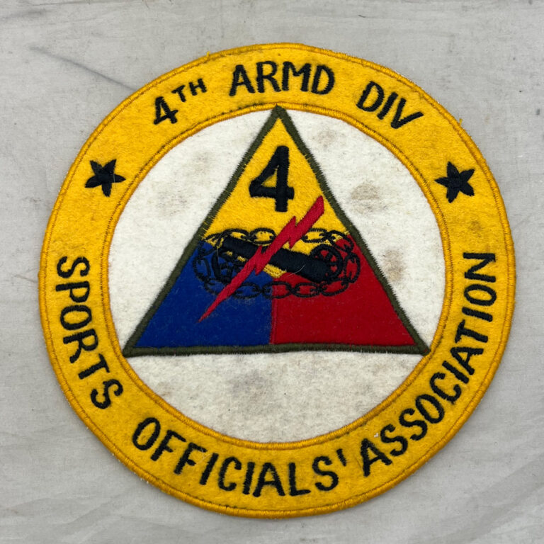 US Army 4th Armored Division Sports Official Association Jacket Patch ...
