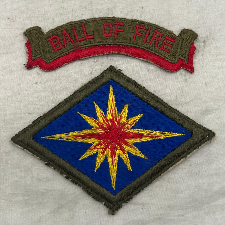 Korean War US Army 40th Infantry Division Ball of Fire Patch and Scroll ...