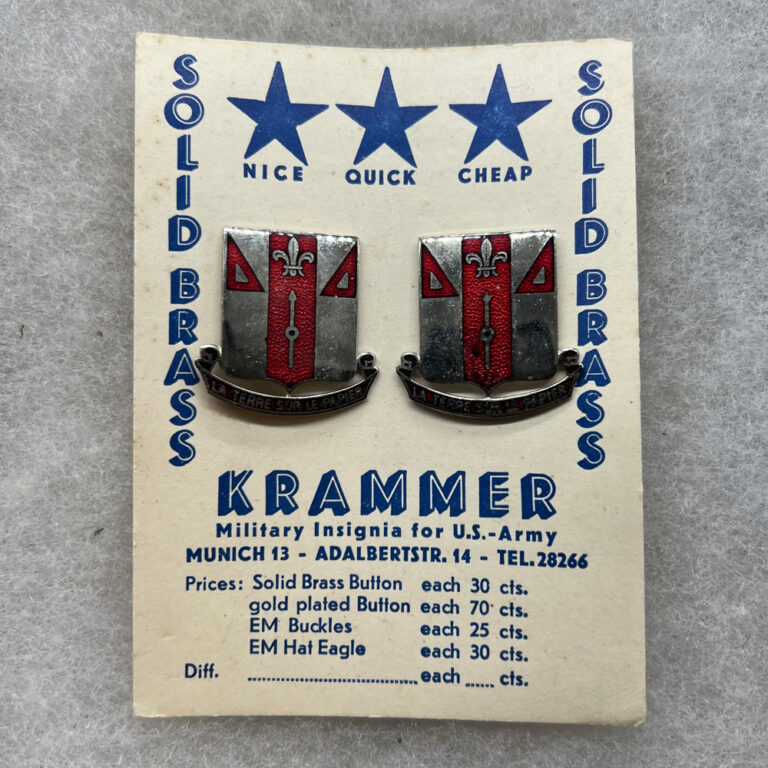 US Army 656th Engineer Battalion DUI Set German Made on Card – Fitzkee ...