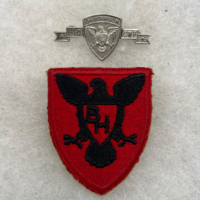 WW2 US Army 86th Infantry Division ETO Pin With Patch – Fitzkee ...