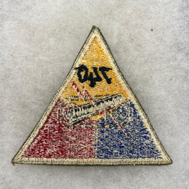 WW2 US Army 740th Tank Battalion Daredevil Armored Triangle Patch ...