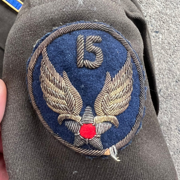 WW2 US 15th Army Air Corps Lieutenant Navigator OD Uniform Bullion ...