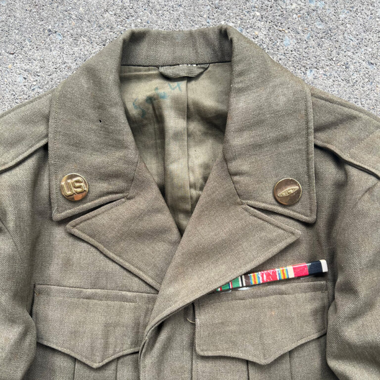 WW2 US Army ETO Western Armored Ike Jacket Bullion Theater Made SSI ...