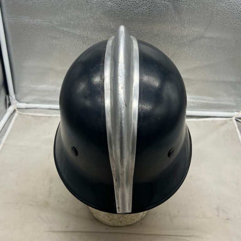 WW2 German M34 Fire Police Helmet Double Decal With Comb Tilted Tri ...