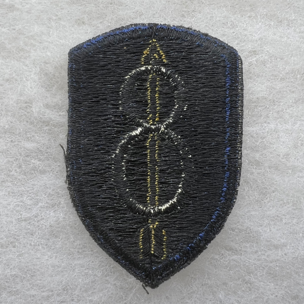 WW2 US Army 8th Infantry Division Patch British Made Black Back ...