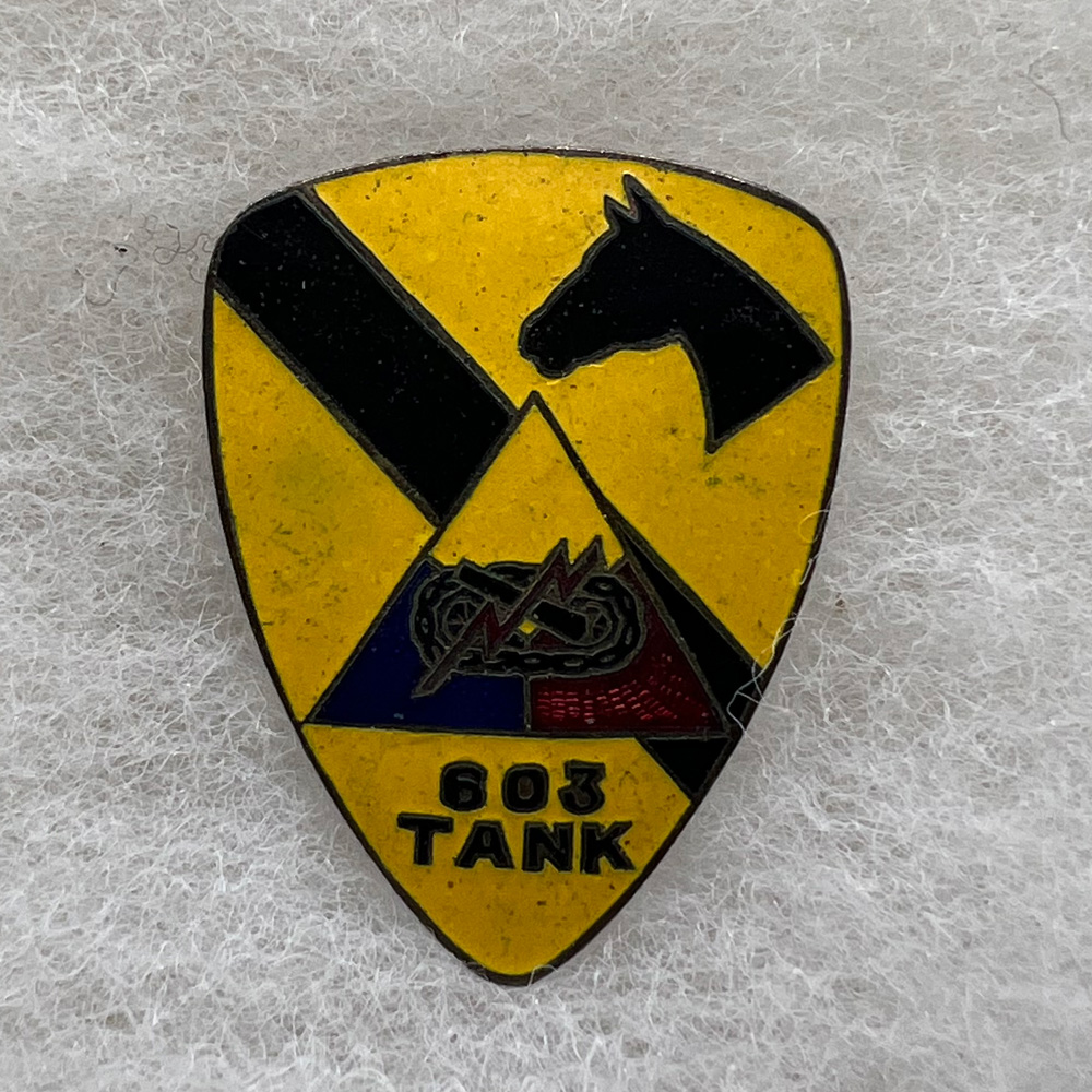 US Army 1st Cavalry Division 603rd Tank Company DUI Pinback Japanese ...
