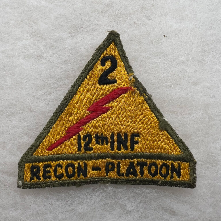 1950s US Army 2nd Armored 12th Infantry Reconnaissance Platoon Patch ...