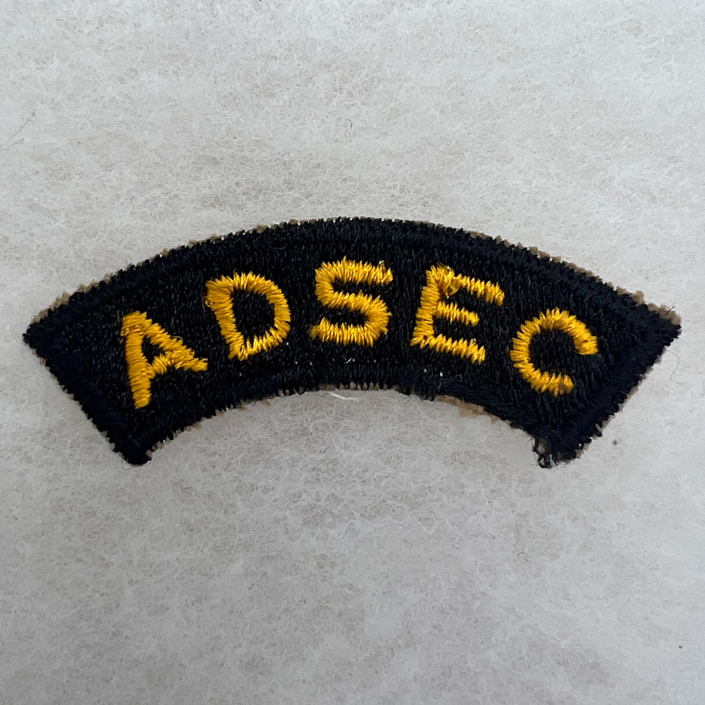 WW2 US Army ADSEC Advanced Sector Tab – Fitzkee Militaria Collectibles