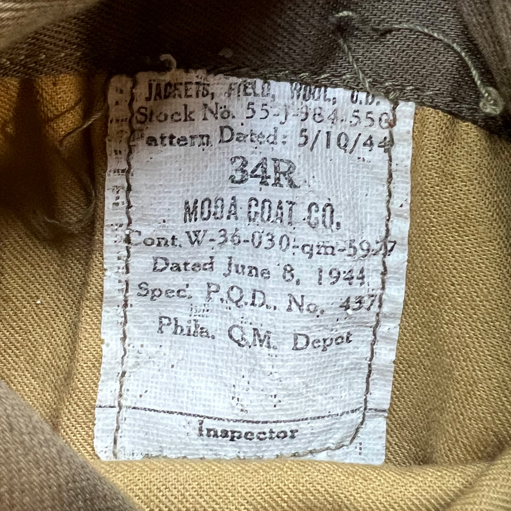 WW2 US Army ETO Official Photographers Ike Jacket English Made Tab ...