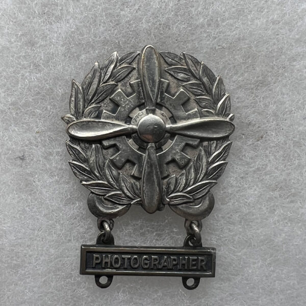 WW2 US Army Air Force Technician Badge With Photographer Bar Sterling ...