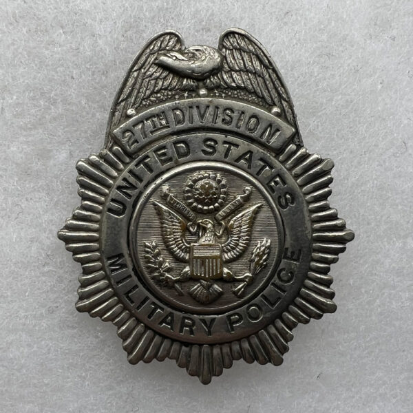 WW2 US Army 27th Infantry Division Military Police Badge Rare – Fitzkee ...