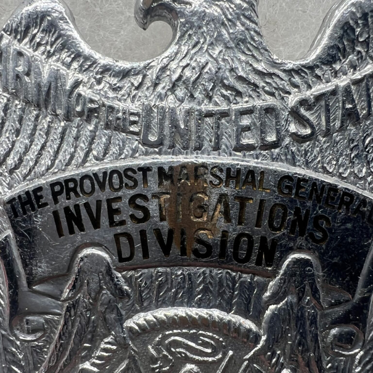 WW2 US Army Provost Marshall General Investigations Division Badge Rare ...